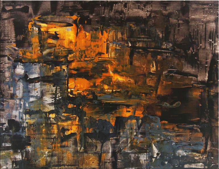 The Gold Of The Night Painting by William Stern | Saatchi Art