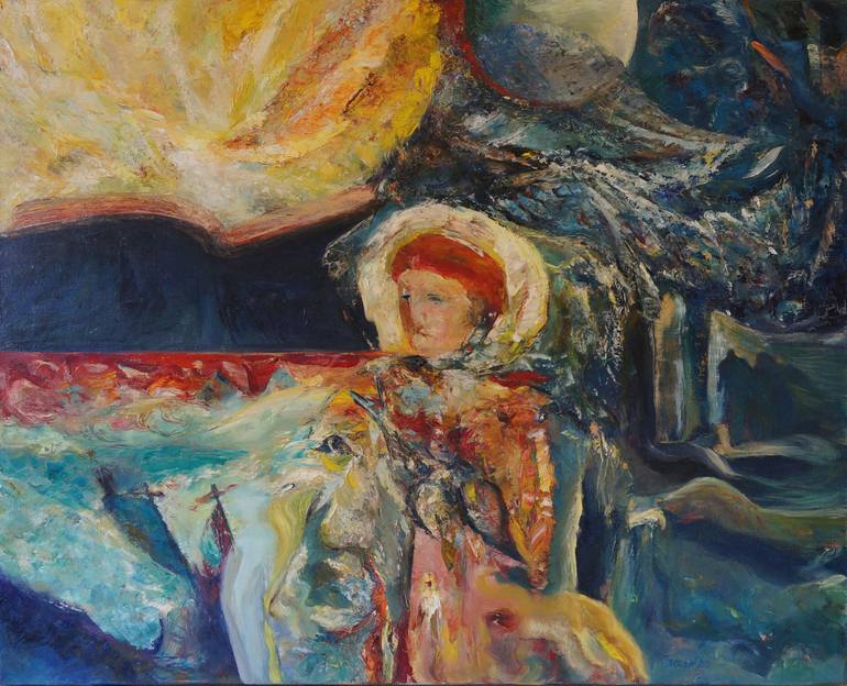 The Book Painting by Benjamin Kaleb-Levi | Saatchi Art