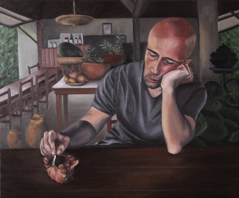 Lunch in Khao Lak Painting by Iulia Comsa | Saatchi Art