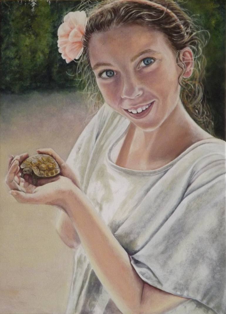 Finding Tortoise Painting by June Duncan | Saatchi Art