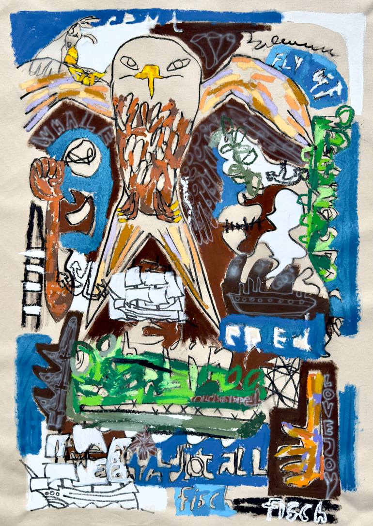 Voyage Of The Kite Painting by Jonas Fisch | Saatchi Art