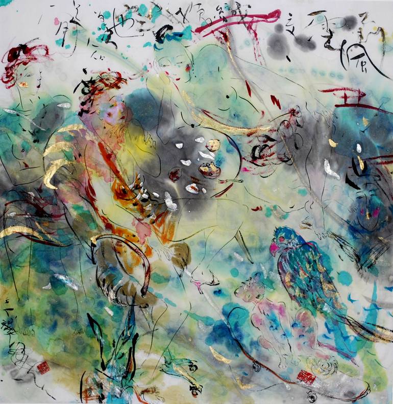 Gratification Painting by Earthstone Chu | Saatchi Art