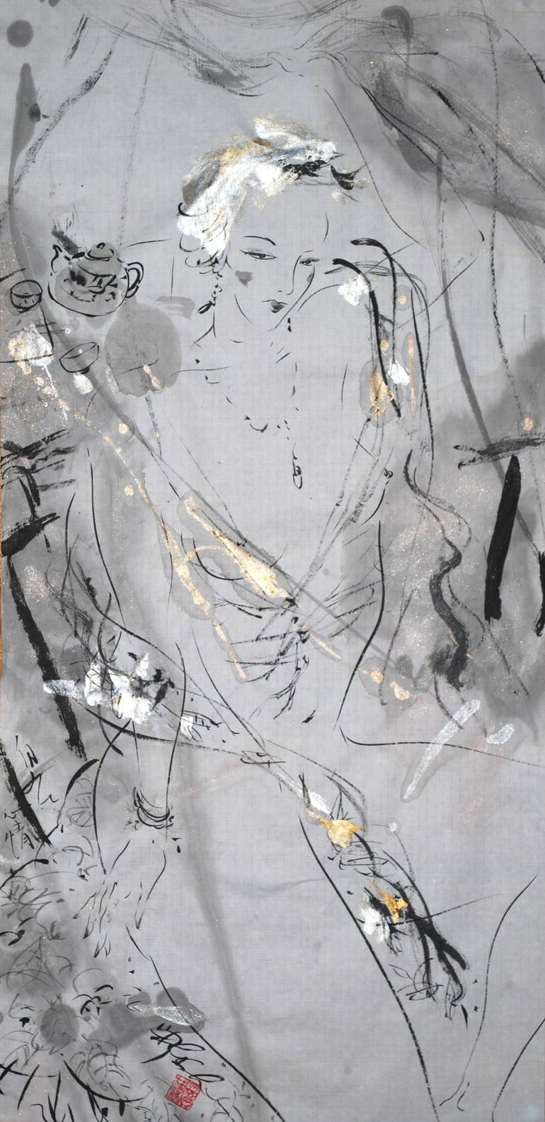 Unfettered Mind Painting by Earthstone Chu | Saatchi Art