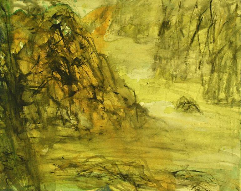 Listening to Water Painting by Earthstone Chu | Saatchi Art