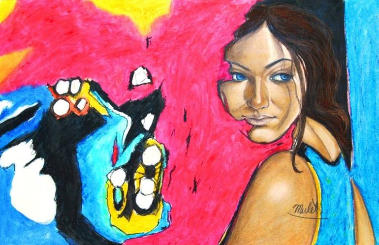 Girl Painting by Modesto O. Mulet | Saatchi Art
