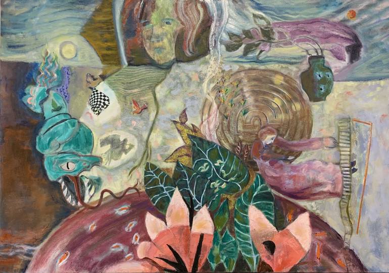 Labyrinth and the Satyrs Painting by Anne Mcneill-Pulati | Saatchi Art ...