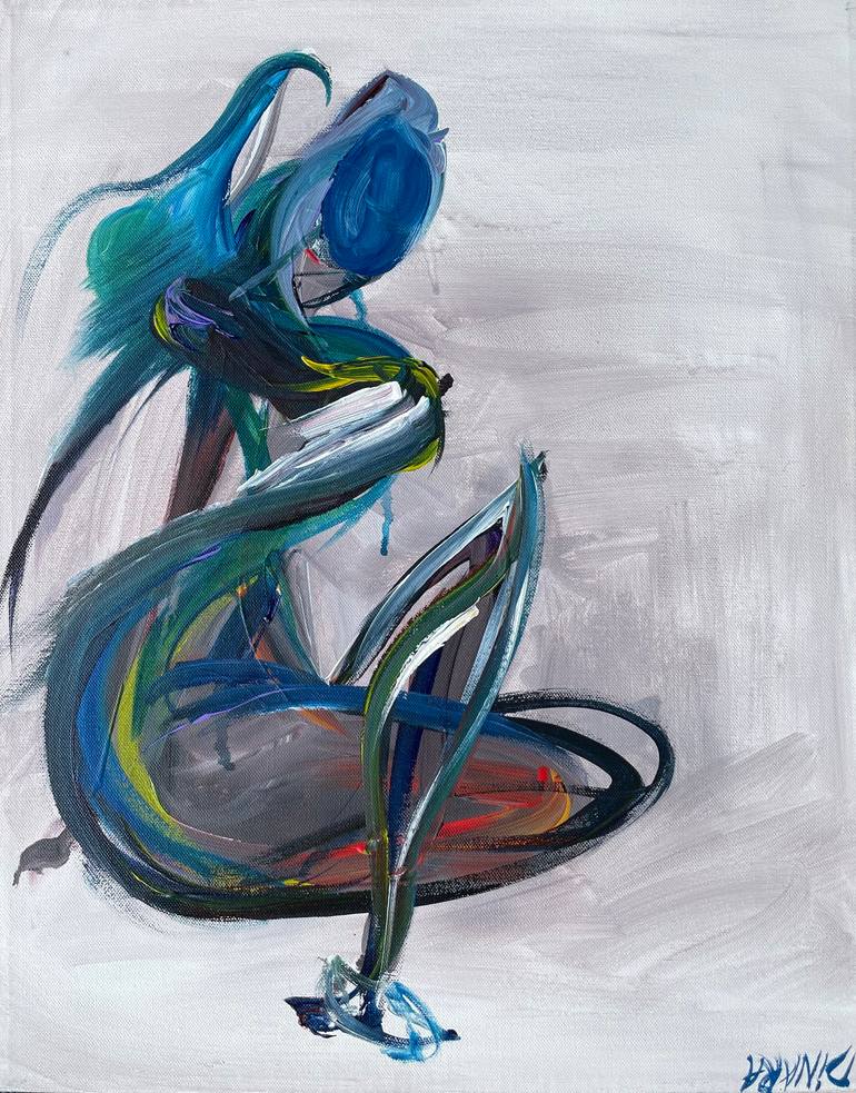 Peacock Woman Painting by Dinara Omarova | Saatchi Art