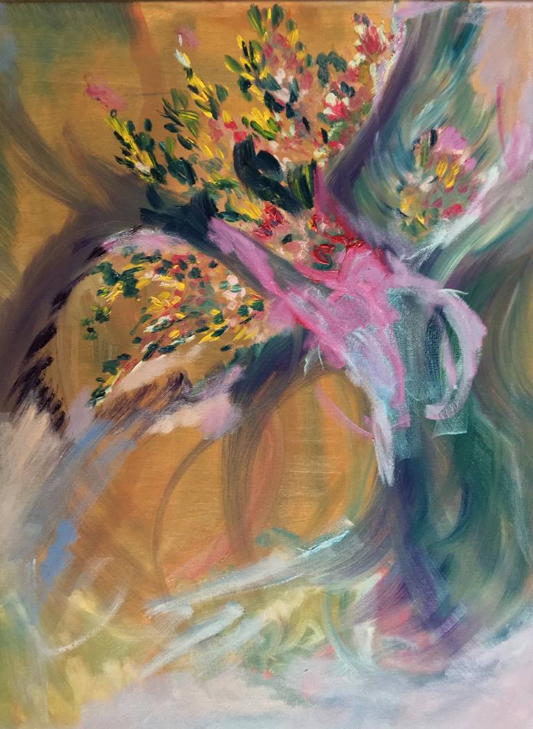 Floral Landscape Painting by Dinara Omarova | Saatchi Art