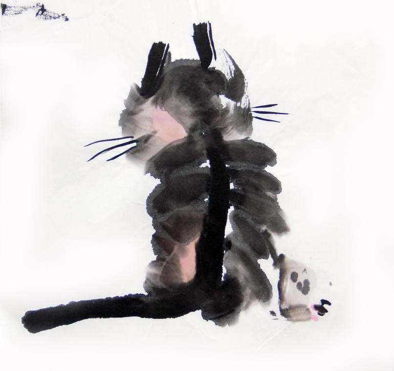 cat watercolour cat painitng cat art animals painting Drawing by ...