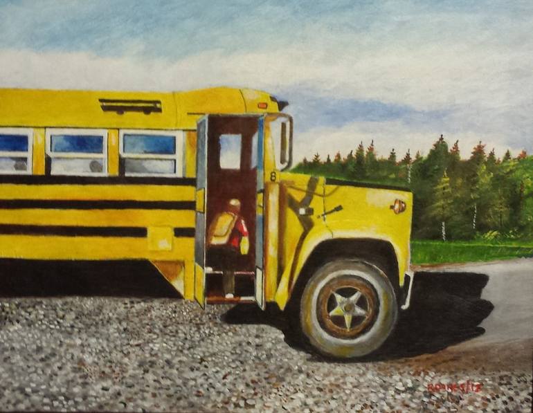 First Day Of School Painting by Rob Dares | Saatchi Art
