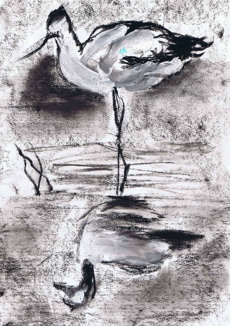 Reflection - Birds Series 1 of 7 Painting by Donna Southern | Saatchi Art