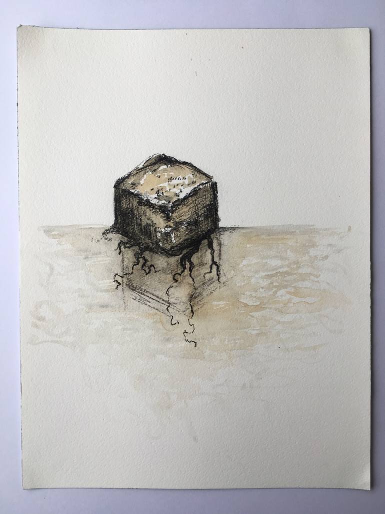 Portuguese Pavement Stone Drawing by Maimuna Adam | Saatchi Art