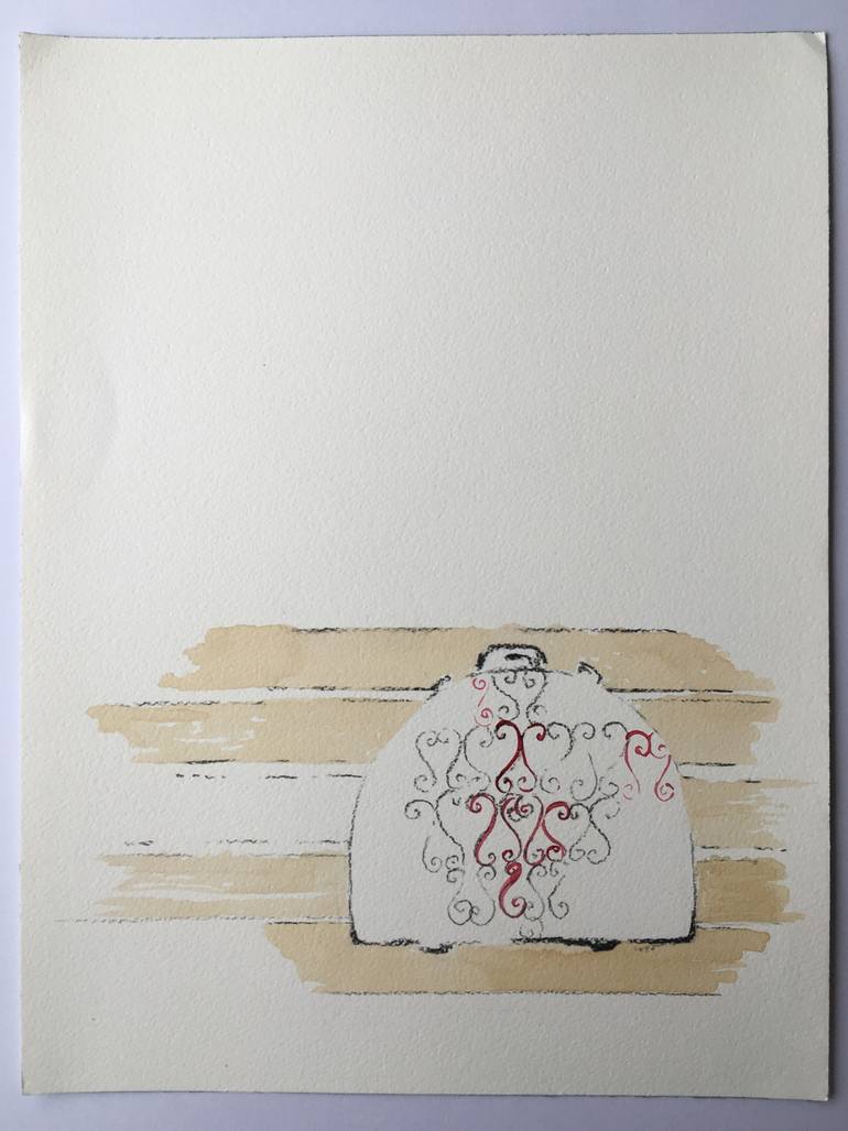 Rounded Suitcase Painting by Maimuna Adam | Saatchi Art