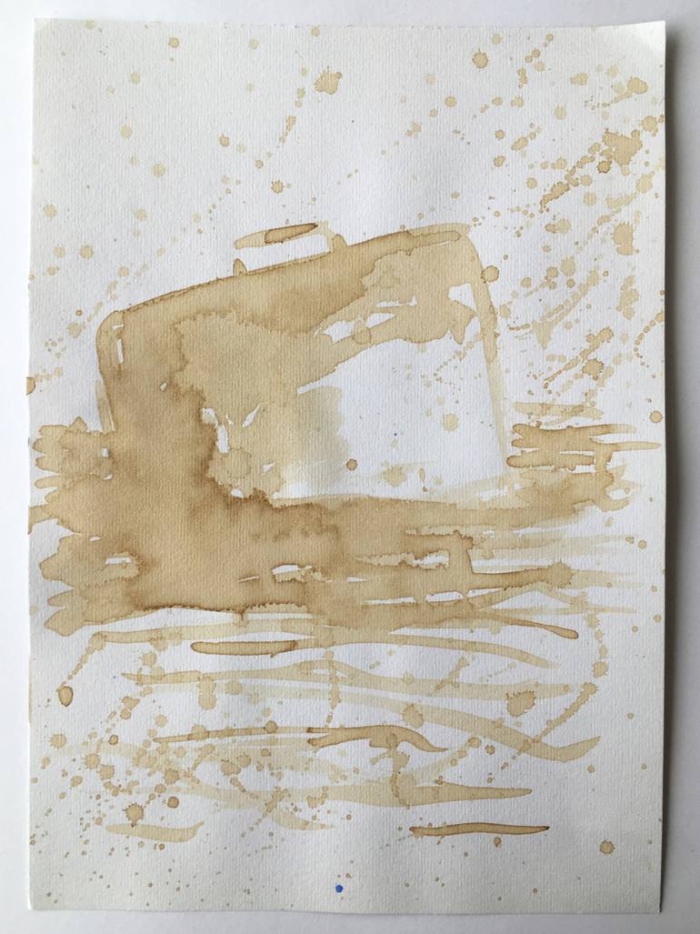 Suitcase overboard Painting by Maimuna Adam | Saatchi Art