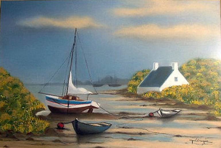 Paysage breton Drawing by Michèle Ollivier | Saatchi Art