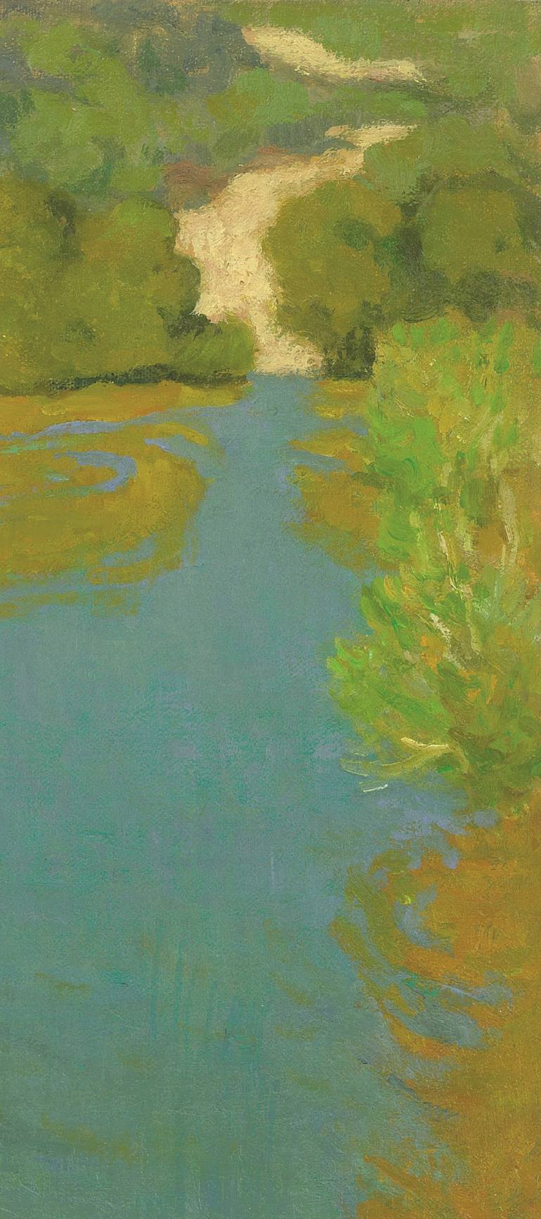 The Tiber River at Pontecutti Painting by Ben Rikken | Saatchi Art