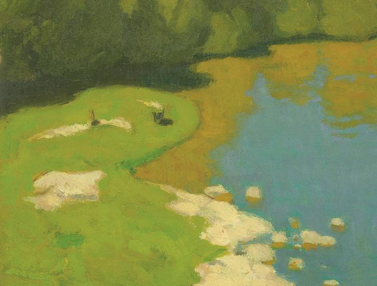 The Tiber River at Pontecutti Painting by Ben Rikken | Saatchi Art