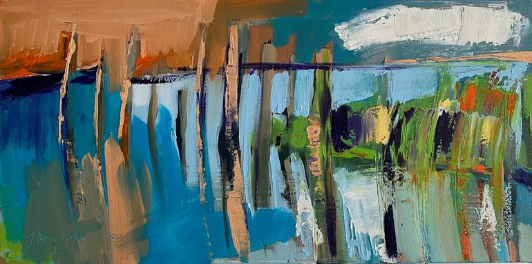 Smelly river Painting by Judyta Adamczyk | Saatchi Art