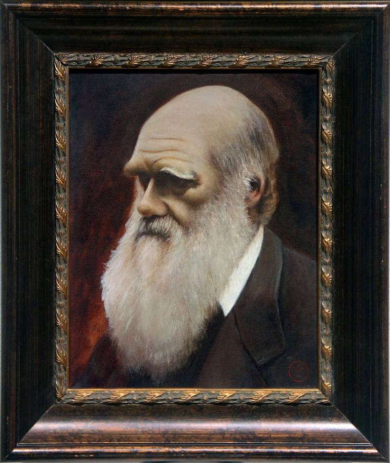 Charles Darwin Painting by Alan Markov | Saatchi Art