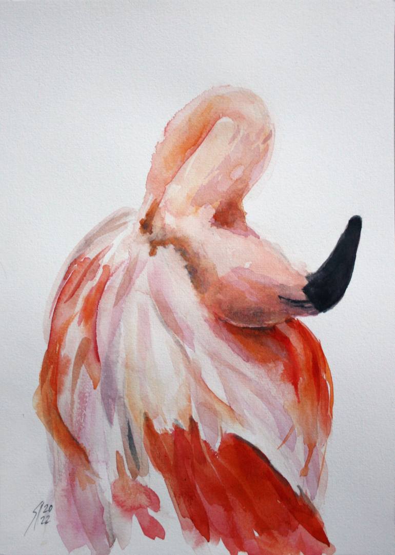 Flamingo V Painting by Svetlana Samovarova | Saatchi Art