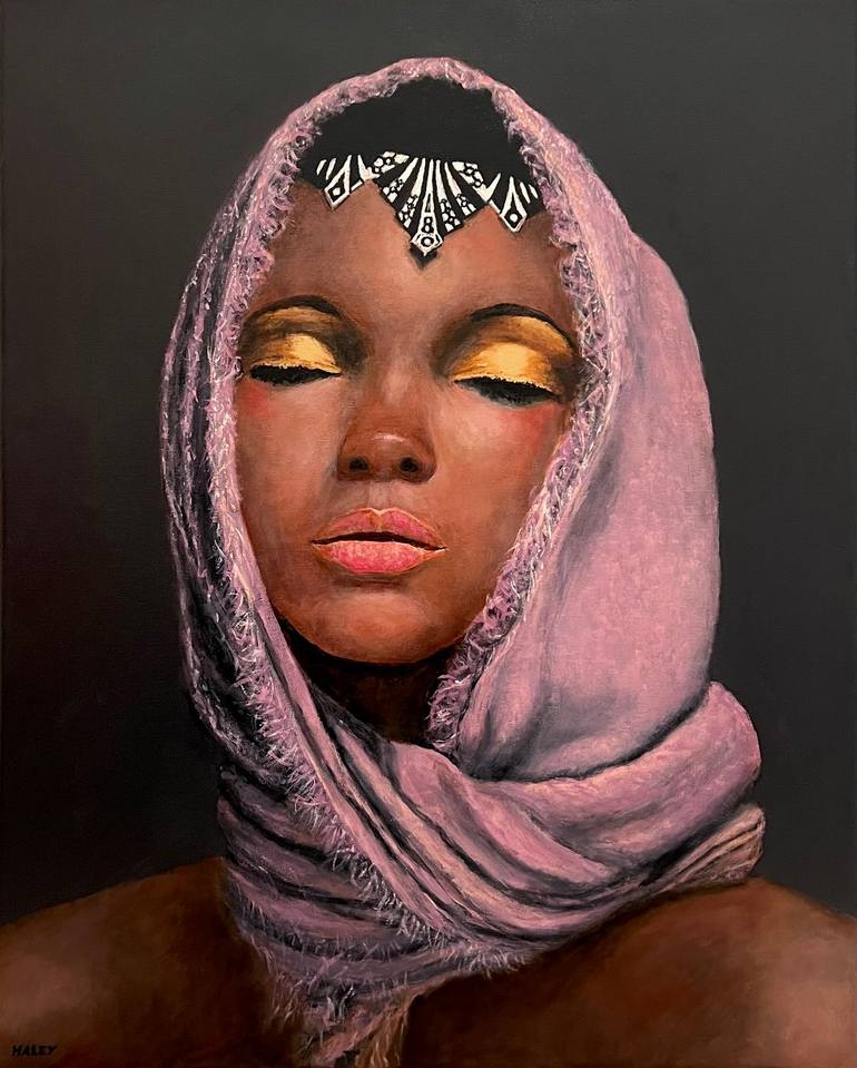 Golden Girl Painting by David Haley | Saatchi Art