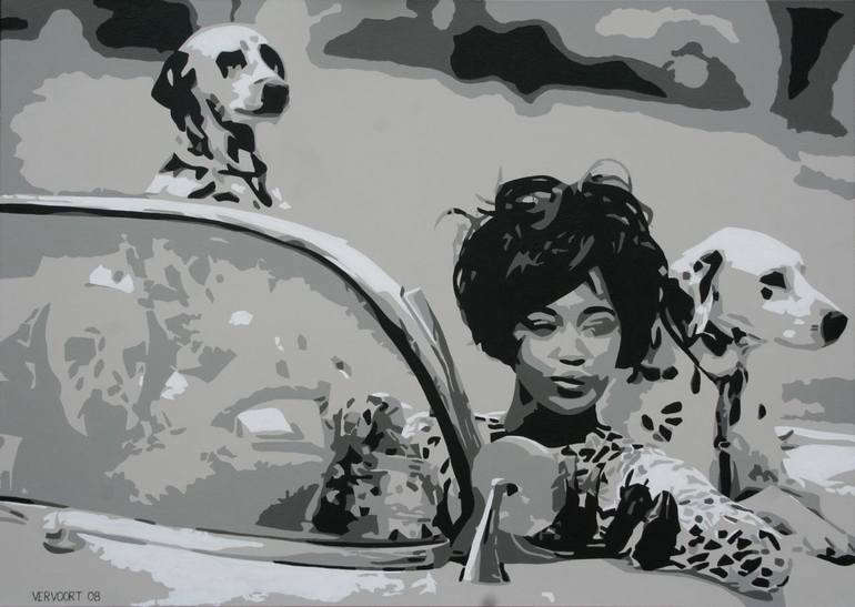 Girl With Dalmatians Painting by Luc Vervoort | Saatchi Art