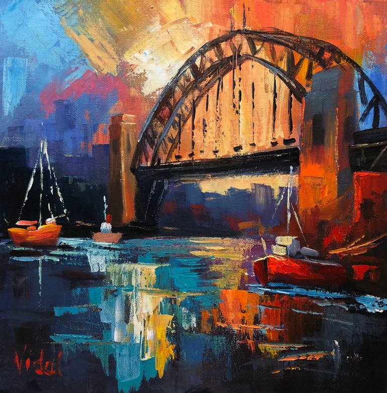 Impressions of Sydney Harbour Bridge Painting by Christopher Vidal ...