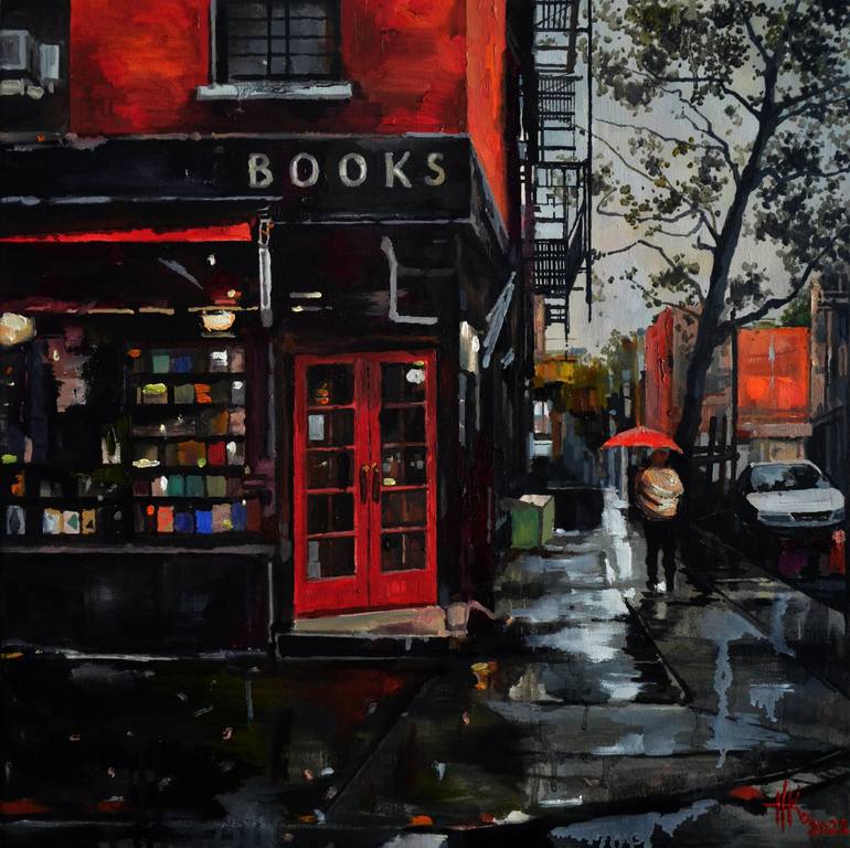 Bookshop Painting by Zhanna Kondratenko | Saatchi Art