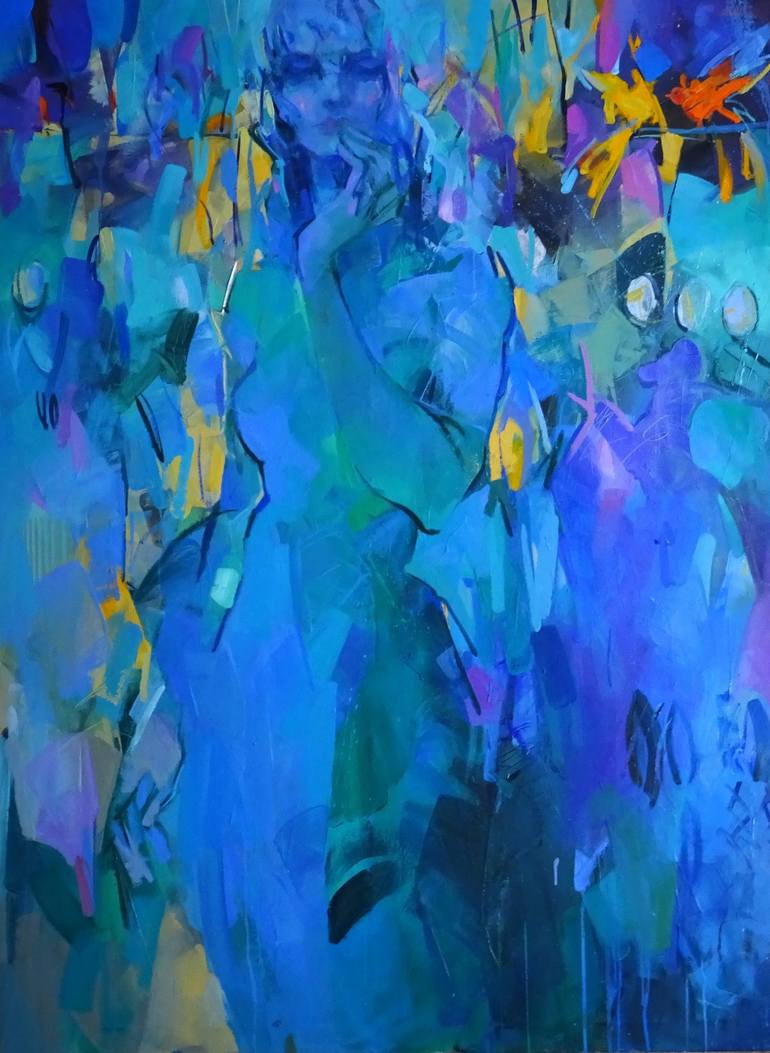 blue spring Painting by Larissa Strunowa | Saatchi Art