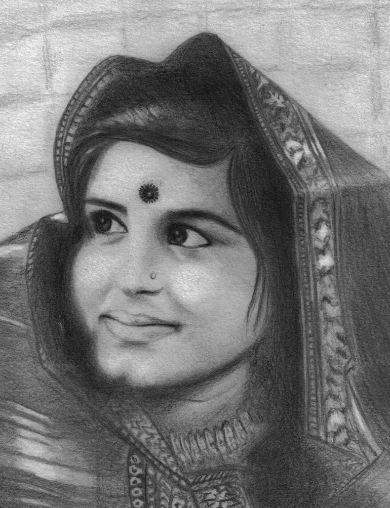 Preeti Drawing by Abdulhamid AlAttar | Saatchi Art