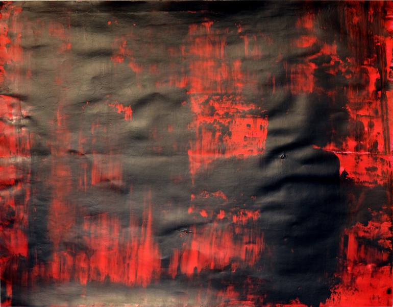 Sad Red Painting by Hein Mark | Saatchi Art
