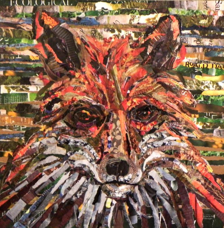 Wile.E.Fox Collage by Danielle Vaughan | Saatchi Art