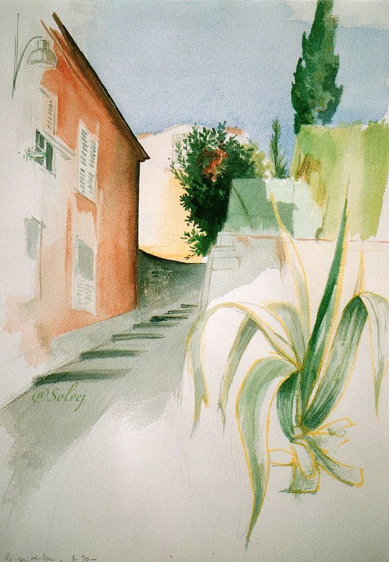 The steep path / Le raidillon Painting by Solvej Solvej | Saatchi Art