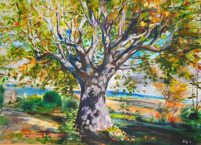 The Plane-tree / Le Platane Painting by Solvej Solvej | Saatchi Art
