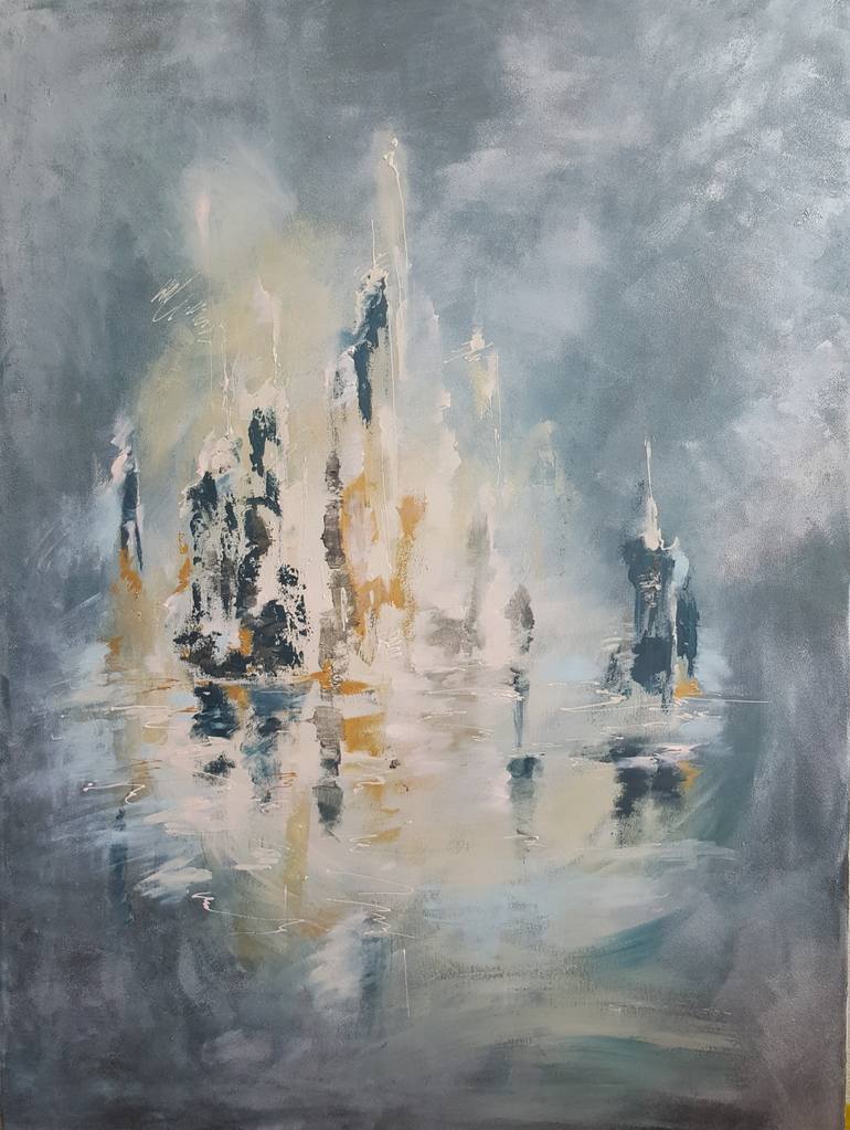 Dock at Daybreak Painting by Olga Schibli | Saatchi Art