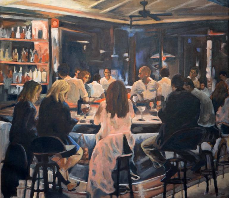 Moments at a bar Painting by Galerie Tigrel Lemon Time Media Gmbh ...