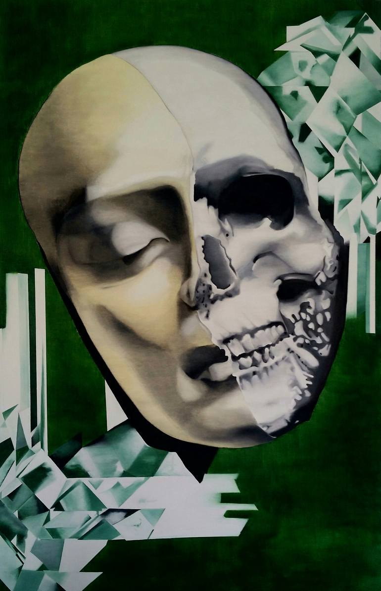 Anatomy skull - Eva Painting by Imre Müller | Saatchi Art