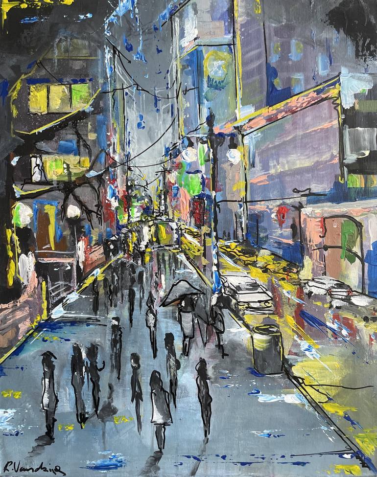 Night life Painting by Rinalds Vanadziņš | Saatchi Art