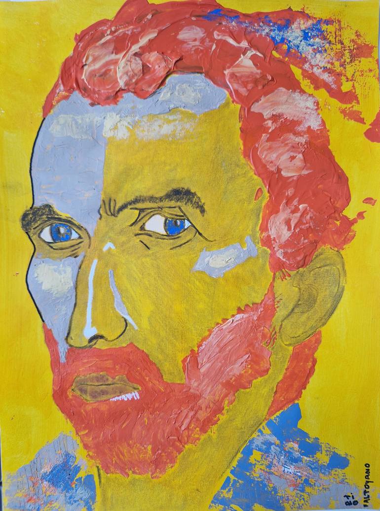 Van Gogh portrait Drawing by Tino Faltoyano | Saatchi Art