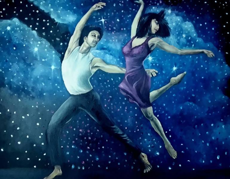 DANCING STARS Painting by Kiran Kumar | Saatchi Art