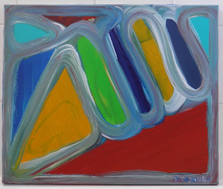 Red Sand Painting by Patrick Bachian | Saatchi Art