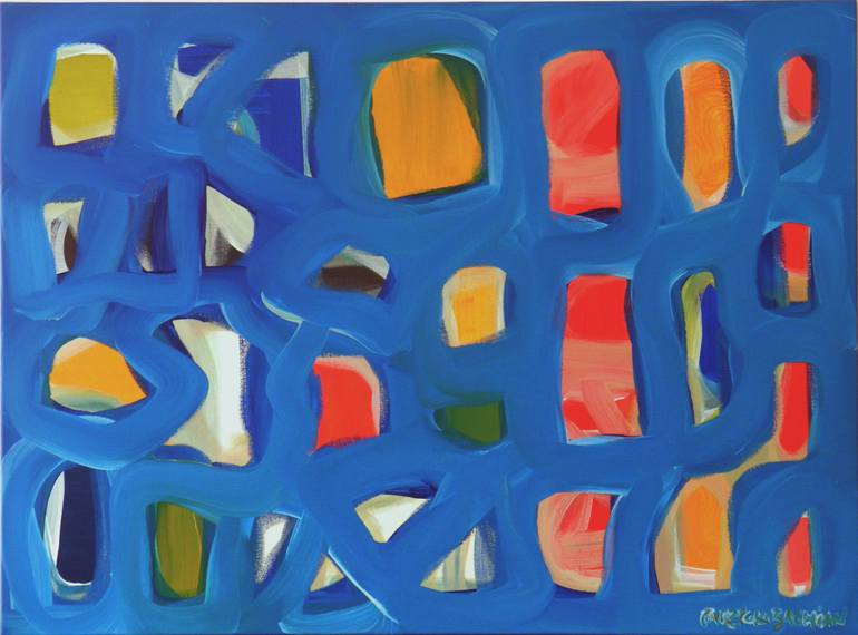 Blue Felicitous Painting by Patrick Bachian | Saatchi Art