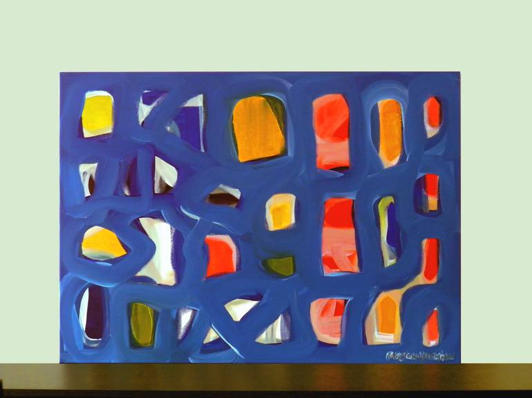 Blue Felicitous Painting by Patrick Bachian | Saatchi Art