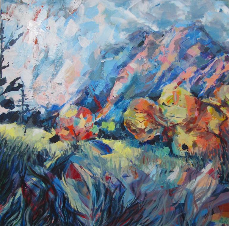 Tibetan Mountings Painting by Olga Rostova | Saatchi Art