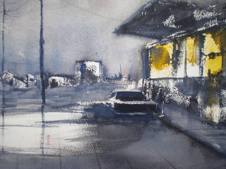 cars in the night 3 Painting by Giorgio Gosti | Saatchi Art