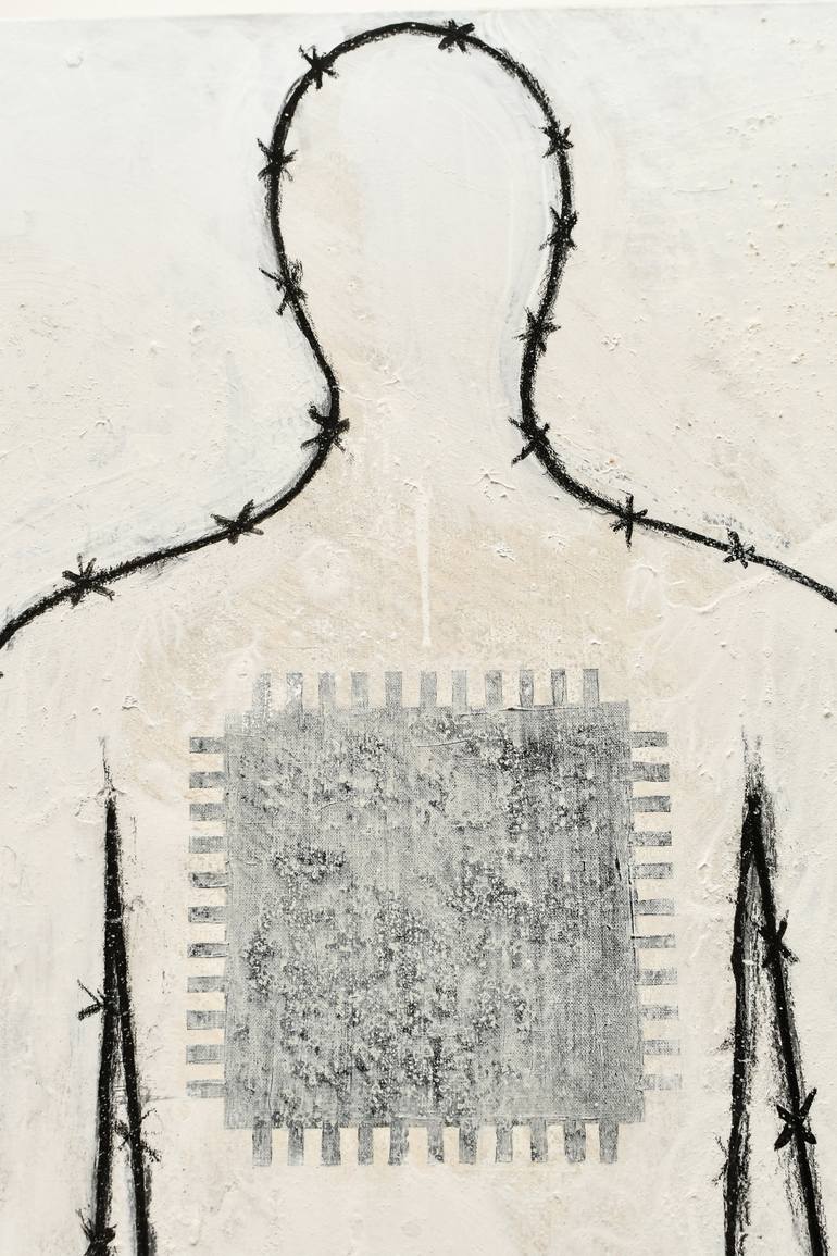 Hominid with spines Painting by Fausto Rullo | Saatchi Art