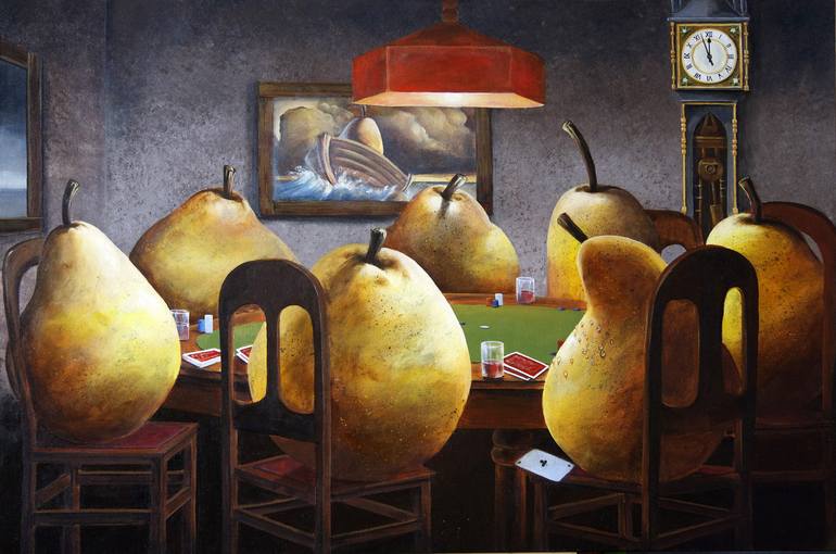 Three of a kind beats a pair Painting by William Higginson | Saatchi Art