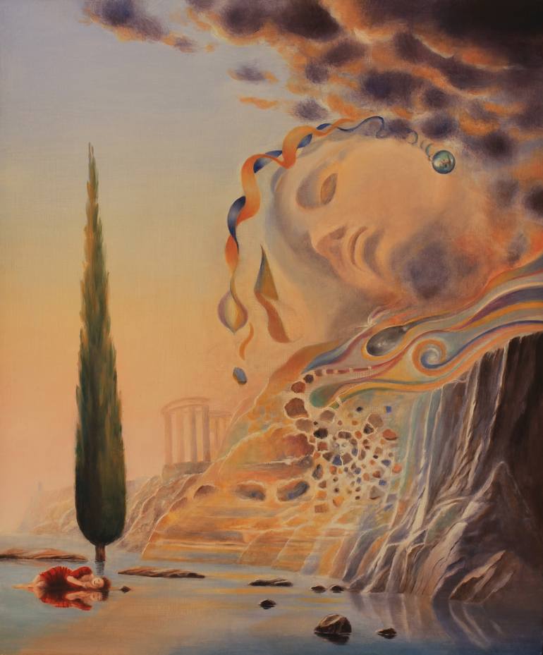 The sacred Mountain Painting by Alain Amar | Saatchi Art