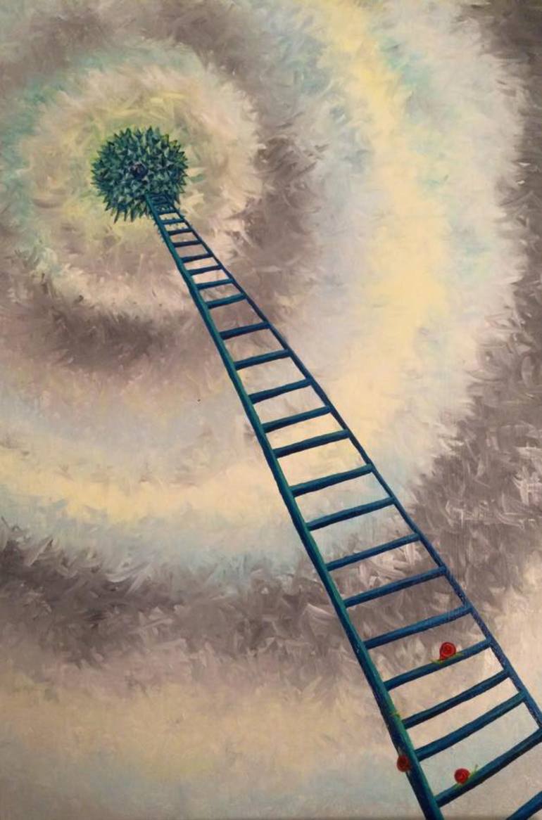 Ladder Painting by Xenia Blake | Saatchi Art