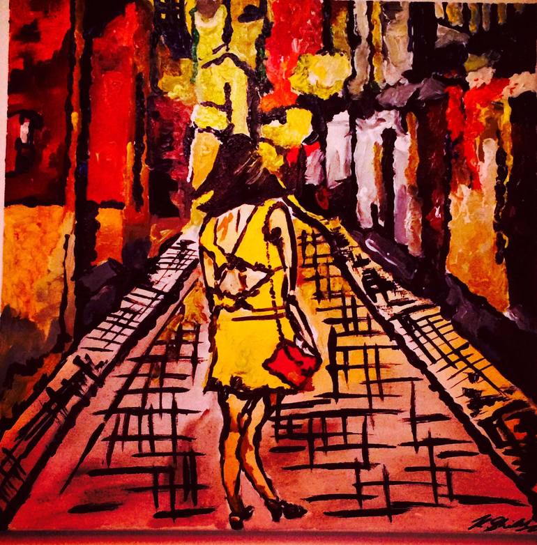 Streets of Sevilla Painting by Katrina Sheikh | Saatchi Art